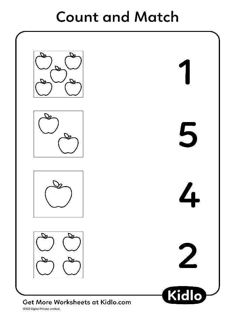 Count And Match Fruits Worksheet 01 Kidlo