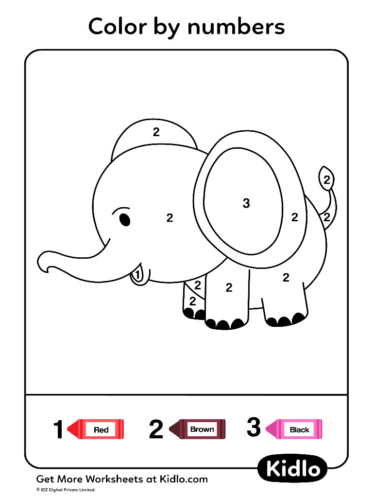 Color By Numbers Animals Worksheet 06 Kidlo Color By Numbers Animals Worksheet 06 Kidlo