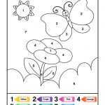 Color By Numbers - Insects Worksheet #08 - Kidlo.com