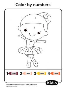 Color By Numbers - Profession Worksheet #03 - Kidlo.com