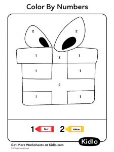 Color By Numbers - Objects Worksheet #01 - Kidlo.com
