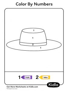 Color By Numbers - Objects Worksheet #04 - Kidlo.com