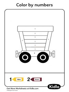 Color By Number - Modes Of Transport Worksheet #01 - Kidlo.com