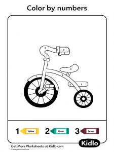 Color By Number - Modes Of Transport Worksheet #07 - Kidlo.com