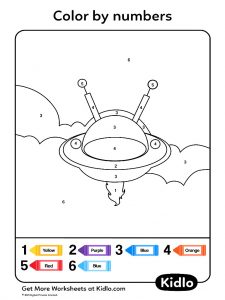 Color By Numbers - Modes Of Transport Worksheet #43 - Kidlo.com