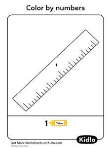 Color By Number - School Objects #01 - Kidlo.com