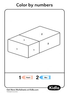Color By Number - School Objects #03 - Kidlo.com