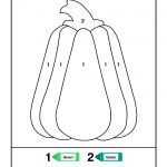 Color By Number - Vegetables Worksheet #07 - Kidlo.com