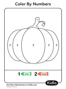 Color By Number - Vegetables Worksheet #08 - Kidlo.com