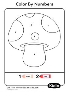 Color By Numbers - Vegetables Worksheet #15 - Kidlo.com
