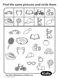 Circle The Same Pictures – Worksheet #06 - Kidlo.com