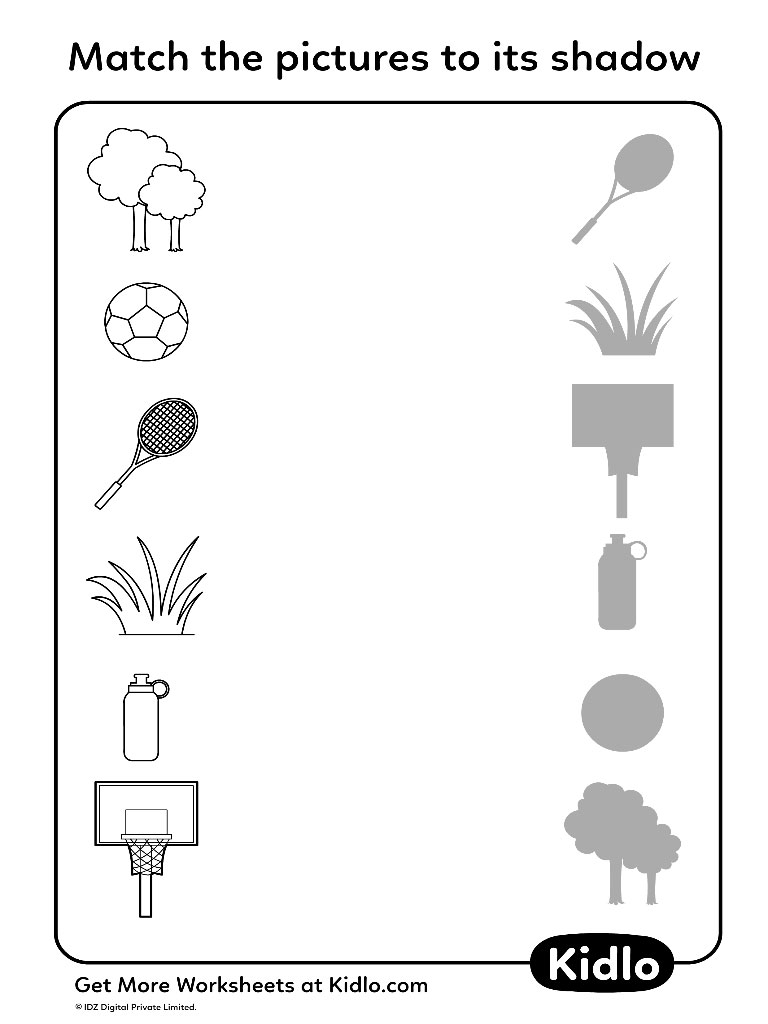 Match The Pictures To Its Shadow Matching Worksheet 06 Kidlo Match The Pictures To Its Shadow Matching Worksheet 06 Kidlo