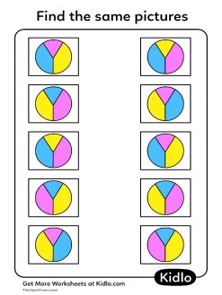 Match The Same Pictures – Matching Worksheet #10 - Kidlo.com