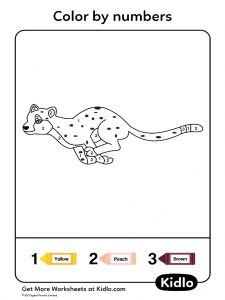 Color By Numbers - Animals Worksheet #10 - Kidlo.com