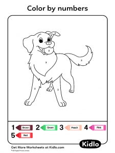 Color By Numbers - Animals Worksheet #36 - Kidlo.com