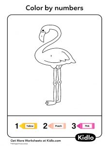 Color By Numbers - Birds Worksheet #05 - Kidlo.com