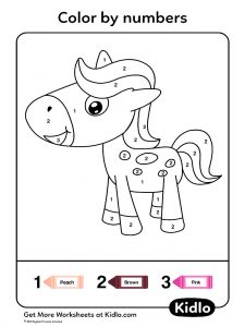 Color By Numbers - Coloring Pages Worksheet #27 - Kidlo.com