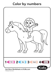 Color By Numbers - Coloring Pages Worksheet #39 - Kidlo.com