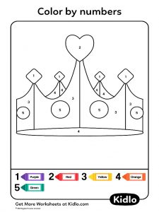 Color By Numbers - Coloring Pages Worksheet #54 - Kidlo.com