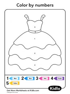 Color By Numbers - Coloring Pages Worksheet #55 - Kidlo.com