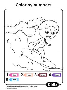 Color By Numbers - Coloring Pages Worksheet #59 - Kidlo.com