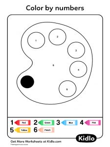 Color By Numbers - Coloring Pages Worksheet #64 - Kidlo.com