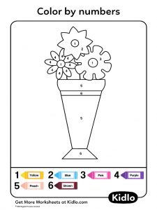 Color By Numbers - Coloring Pages Worksheet #70 - Kidlo.com