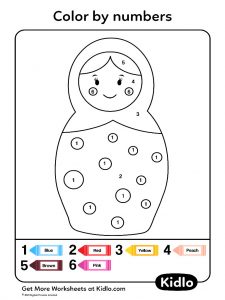 Color By Numbers - Coloring Pages Worksheet #72 - Kidlo.com