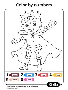 Color By Numbers - Coloring Pages Worksheet #76 - Kidlo.com