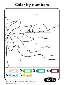 Color By Numbers - Coloring Pages Worksheet #78 - Kidlo.com
