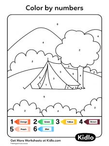 Color By Numbers - Coloring Pages Worksheet #80 - Kidlo.com