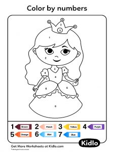 Color By Numbers - Coloring Pages Worksheet #84 - Kidlo.com