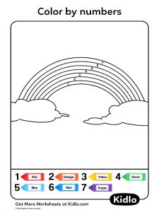 Color By Numbers - Coloring Pages Worksheet #93 - Kidlo.com