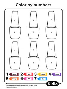 Color By Numbers - Coloring Pages Worksheet #94 - Kidlo.com