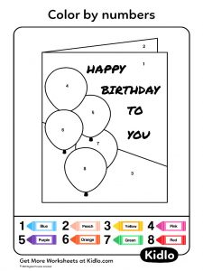 Color By Numbers - Coloring Pages Worksheet #95 - Kidlo.com