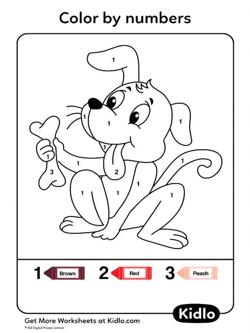 Color By Numbers Dogs Worksheet 04 Kidlo Color By Numbers Dogs Worksheet 04 Kidlo