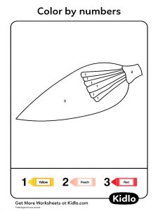 Color By Numbers - Flowers Worksheet #14 - Kidlo.com