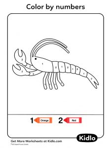 Color By Numbers - Underwater Coloring Worksheet #10 - Kidlo.com