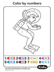 Color By Numbers - Underwater Coloring Worksheet #48 - Kidlo.com