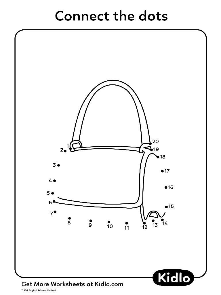 Connect The Dots 1-20 – Activity Worksheet #15 - Kidlo.com