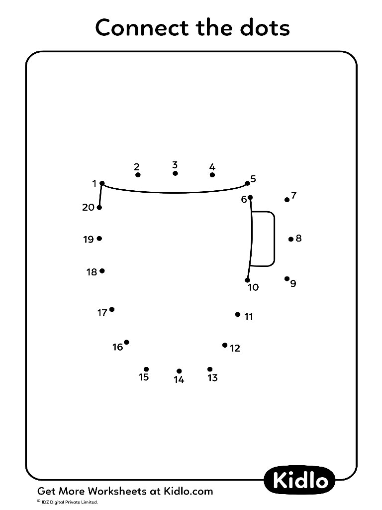 Connect The Dots 1-20 – Activity Worksheet #29 - Kidlo.com