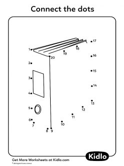 Connect The Dots 1-20 – Activity Worksheet #33 - Kidlo.com