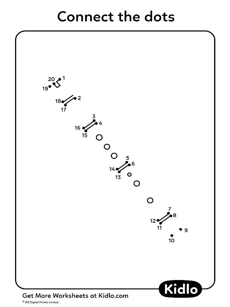 Connect The Dots 1 20 Activity Worksheet 12 Kidlo