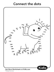 Connect The Dots 1-50 - Activity Worksheet #02 - Kidlo.com