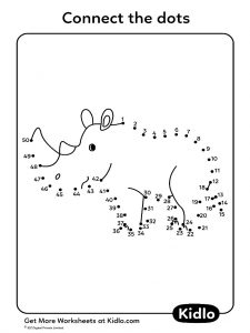Connect The Dots 1-50 - Activity Worksheet #08 - Kidlo.com