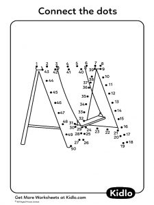 Connect The Dots 1-50 - Activity Worksheet #18 - Kidlo.com