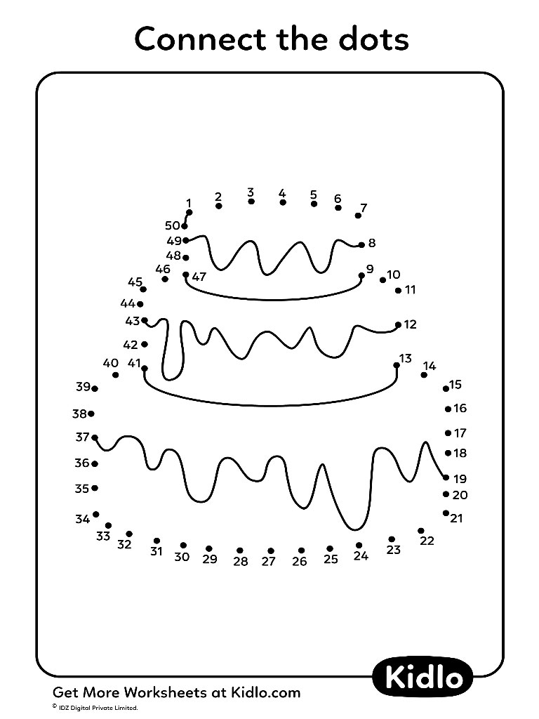 Connect The Dots 1 50 Activity Worksheet 31 Kidlo
