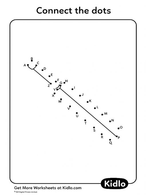 Connect The Dots A to Z – Activity Worksheet #24 - Kidlo.com
