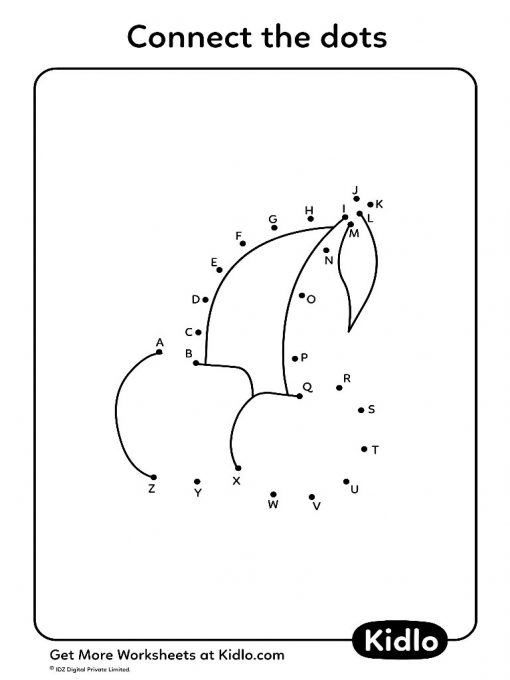 Connect The Dots A to Z – Activity Worksheet #29 - Kidlo.com