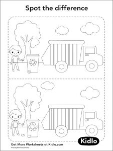 Spot The Difference – Vehicle Matching Activity Worksheet #10 - Kidlo.com